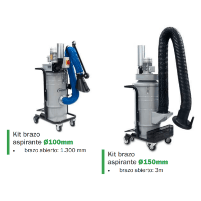 Aspirador de Polvos Móvil Con Brazo Articulado RGS | MyP Equipos Chile